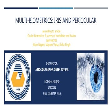 Multibiometrics ver5 | PPT
