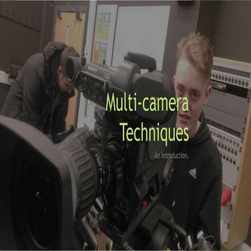 Multicamera lesson 1 intro, single cam versus multicam, live events | PPTX