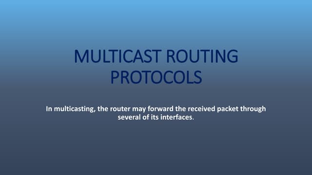 Multicast Routing Protocols Ppt 1425