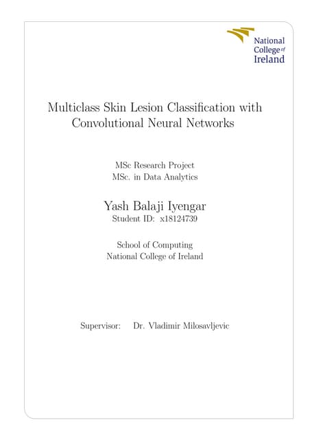 Multiclass Skin Lesion Classification With Cnn And Transfer Learning Pdf