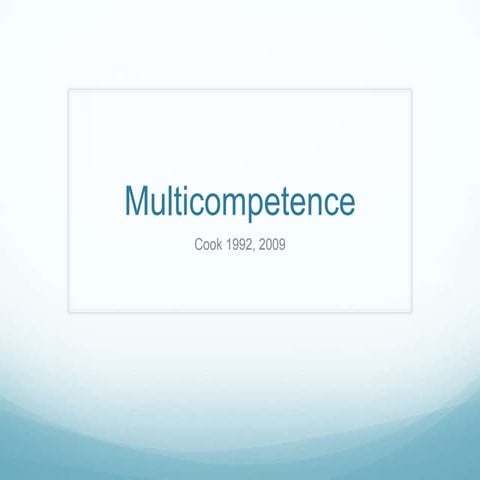 Multicompetence | PPTX
