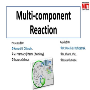 Multicomponent reaction | PPTX