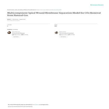 Multicomponent Spiral Wound Membrane Separation Model.pdf