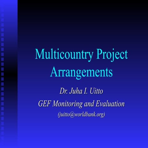 Multicountry Project Arrangements | PPT