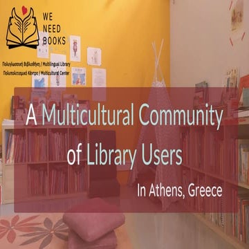 Multicultural community of library users - by Emma Raibaut from We Need Books | PPTX
