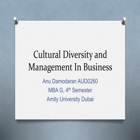 Multiculturalism | PPTX