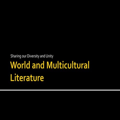 Multicultural literature | PPT