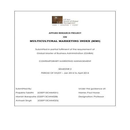 Multicultural marketing report | PDF