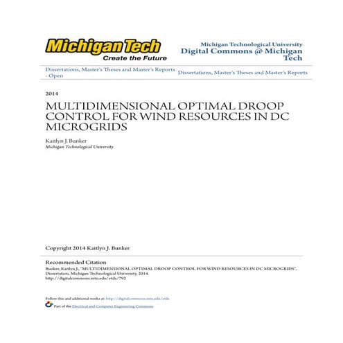 Multidimensional optimal droop control for wind resources in dc m 2 | PDF