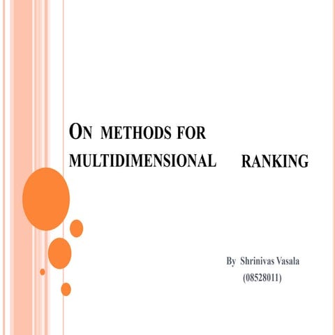 Multi dimensional Ranking | PPTX
