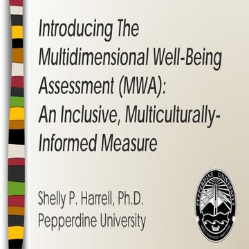 Introducing the Multidimensional Well-Being Assessment (MWA) | PDF