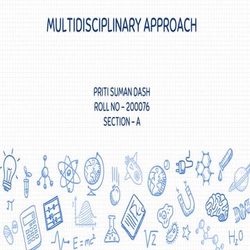 Multidisciplinary Approach