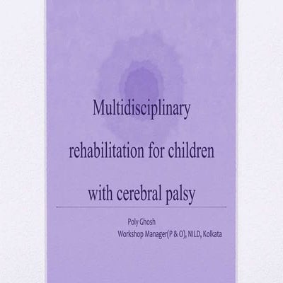 Multidisciplinary approach in cp | PPT