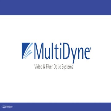 MULTIDYNE VIDEO & FIBER OPTIC SYSTEMS | PDF