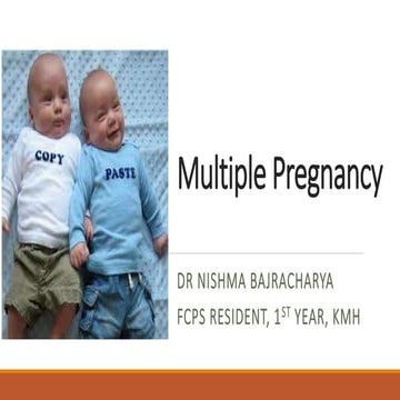 Multifetal pregnancy (Twins Pregnancy) | PPTX