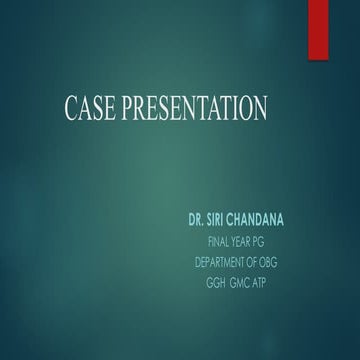 Obstetric case study | PPTX