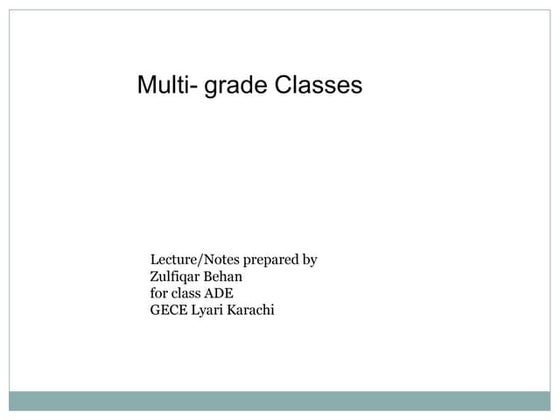 multi-grade class | PPT