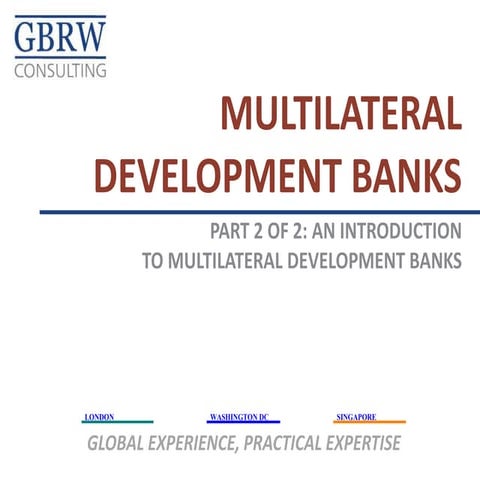 Multilateral development banks part 2 | PPTX