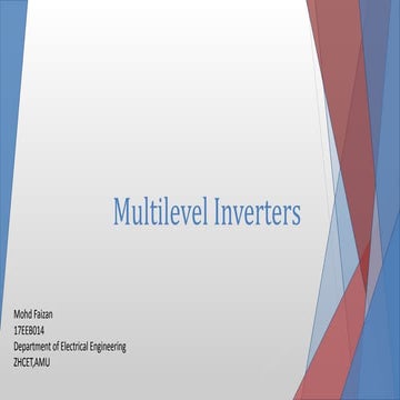 Multilevel inverters and their types | PPTX