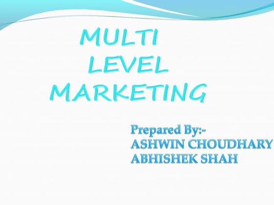 Multi level marketing | PPT