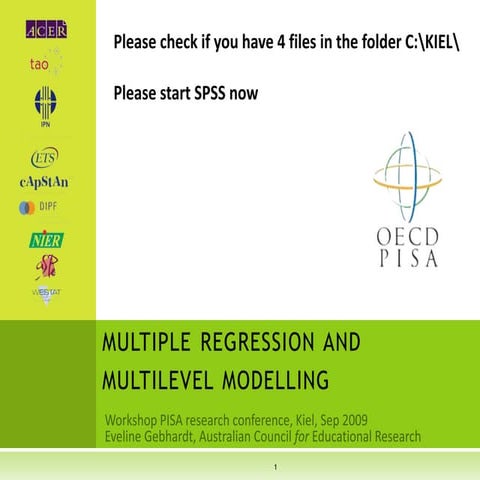 Multi Level Modelling&Weights Workshop Kiel09 | PPT