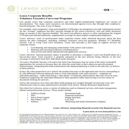 Multilife Overview 0509 | PDF