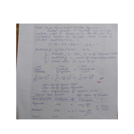 Multi linear regression | PDF