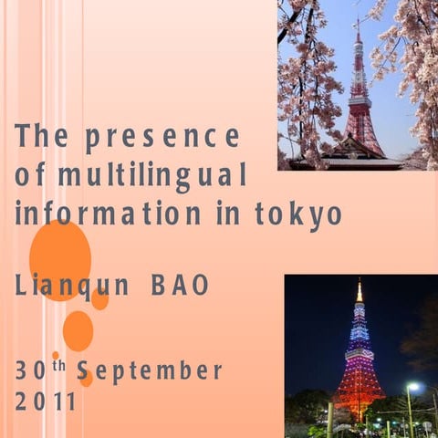 Bao Lianqun's Multilingual Tokyo | PPT