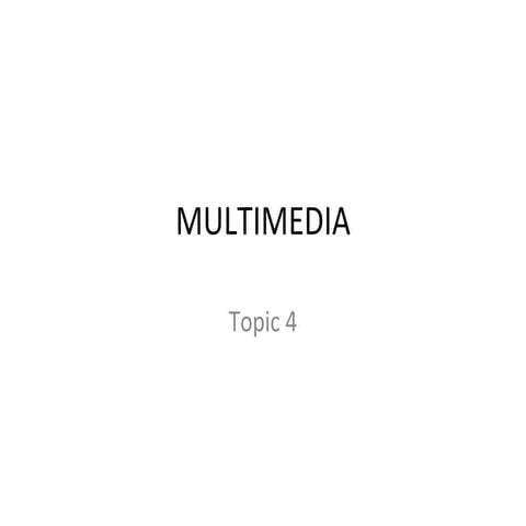 Multimedia (Year 8) | PPT