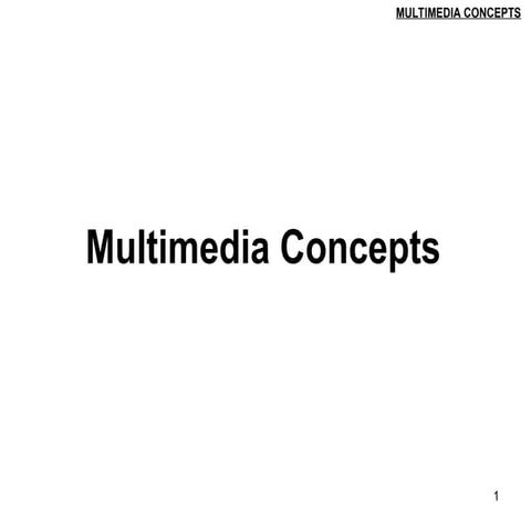 Multimedia meaning and its usage general concepts | PPT