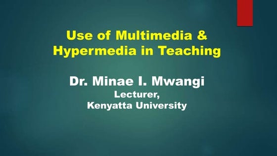 Multimedia approach | PDF