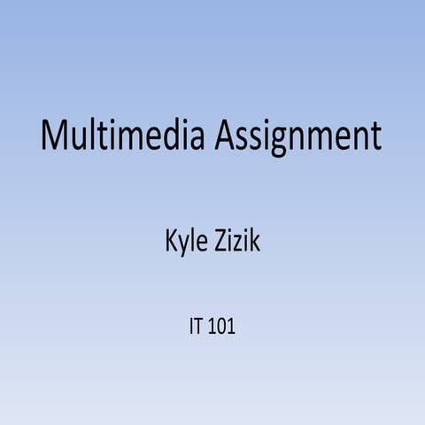 Multimedia assignment | PPT