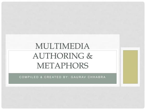 Chapter 2 multimedia authoring and tools | PPT