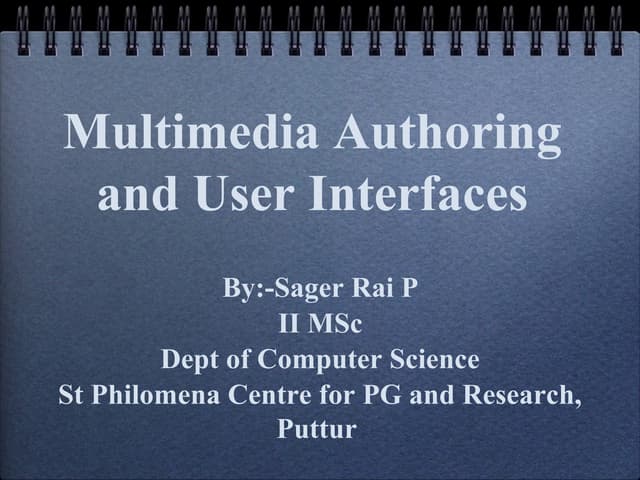 Chapter 2 multimedia authoring and tools | PPT