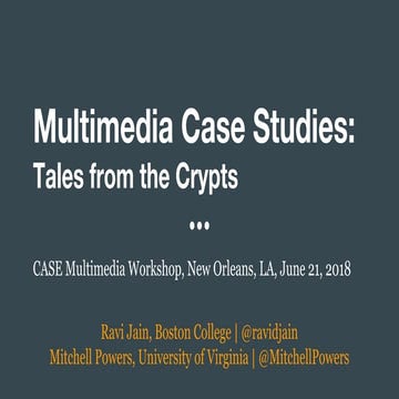 Multimedia Case Studies (by Jain/Powers) | PDF