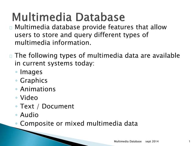 Multimedia Database | PPTX