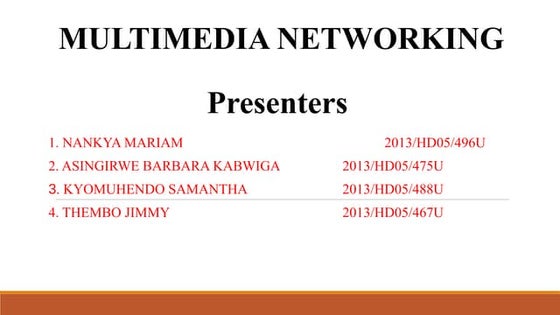 Distributed Multimedia Systems(DMMS) | PPT