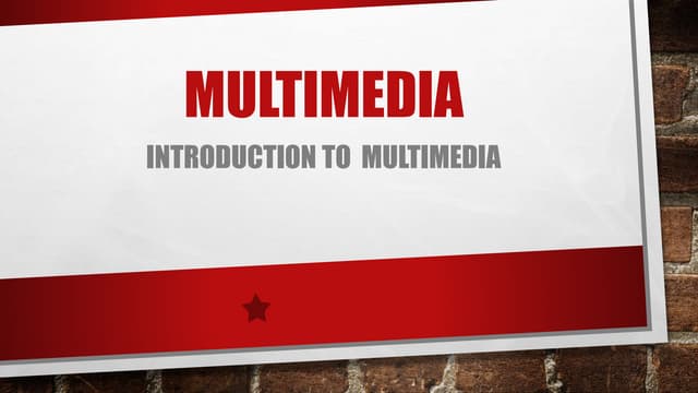 Introduction to Multimedia Applications | PDF