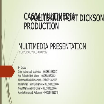 Multimedia presentation | PPT