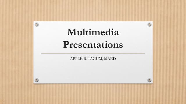 Multimedia elements | PPTX