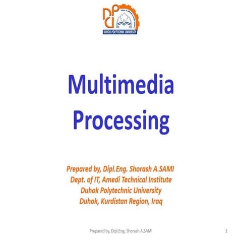 Multimedia processing, Dipl.Eng. shorash sami | PPT
