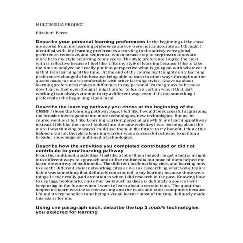 Multimedia project | DOCX