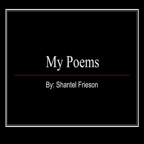 My Poetry Projects | PPT