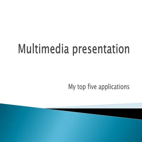 Multimedia project | PPTX | Computer Software and Applications | Computing