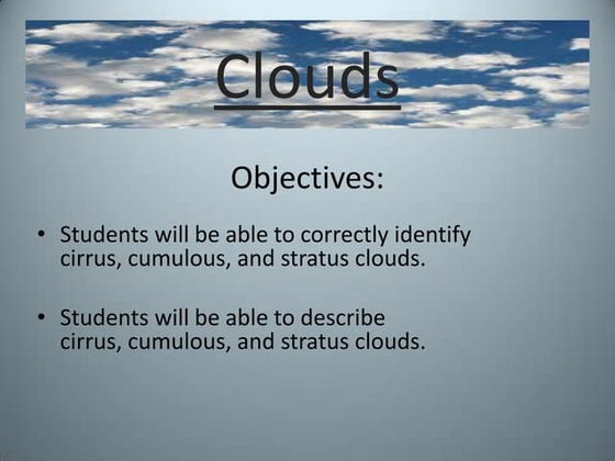 Types of Cloud | PPT