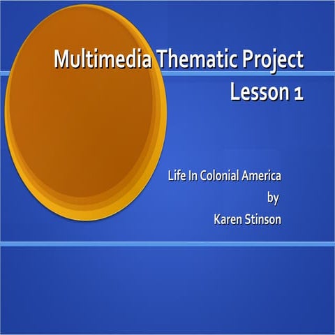 Multimedia Thematic Project | PPT