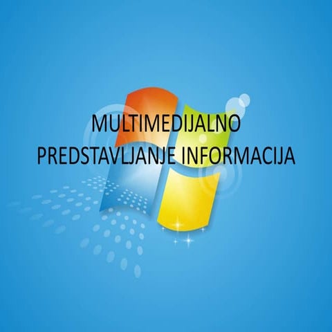 Multimedijalno predstavljanje informacija | PPTX