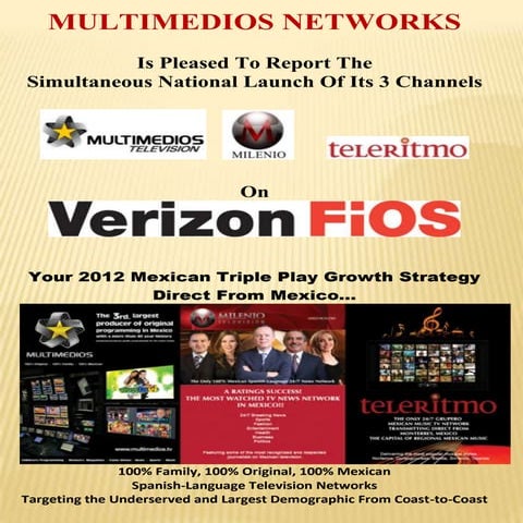 Multimedios Networks Launch On Verizon | PPTX