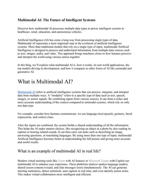 Multimodal AI Agents: Unlocking the Next Era of Artificial Intelligence ...
