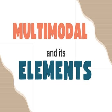 multimodals and its elements powerpointx | PPT